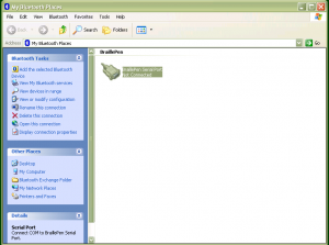 Pairing with the Broadcom WIDCOMM® Bluetooth Adaptor | BraillePen by Harpo
